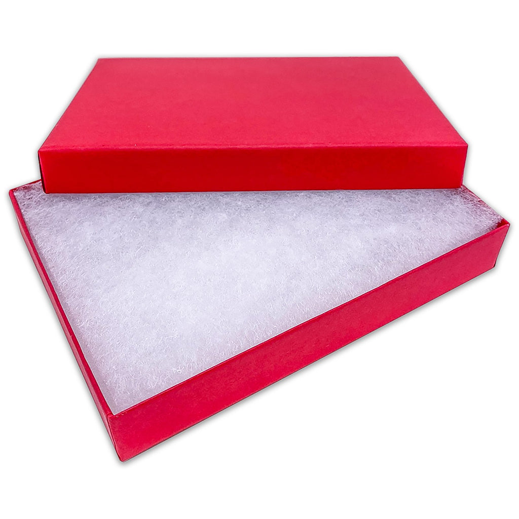 5 7 16 X 3 15 16 X 1 Matte Red Cotton Filled Paper Box The Display 5 7 16 X 3 15 16 X 1 Matte Red Cotton Filled Paper Box The Display
