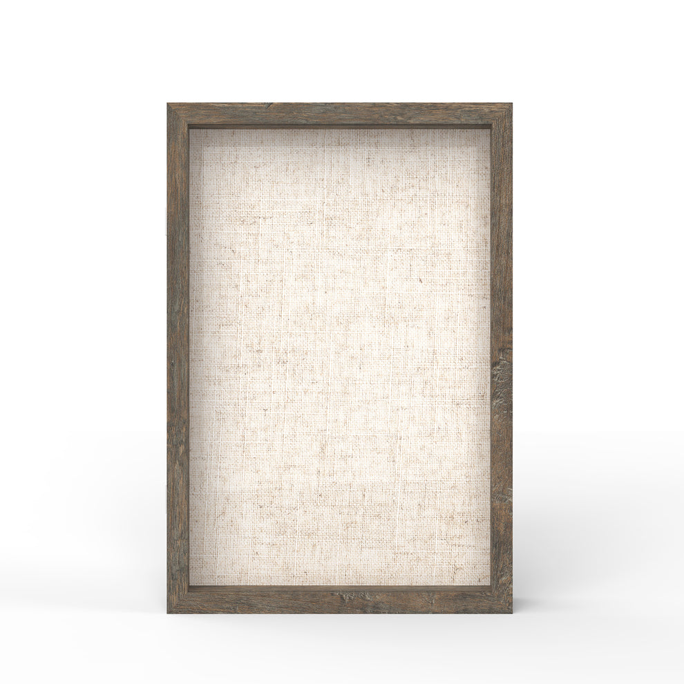 12" x 18" Brown Woodgrain MDF Wood Linen Backboard Shadow Box Frame ...