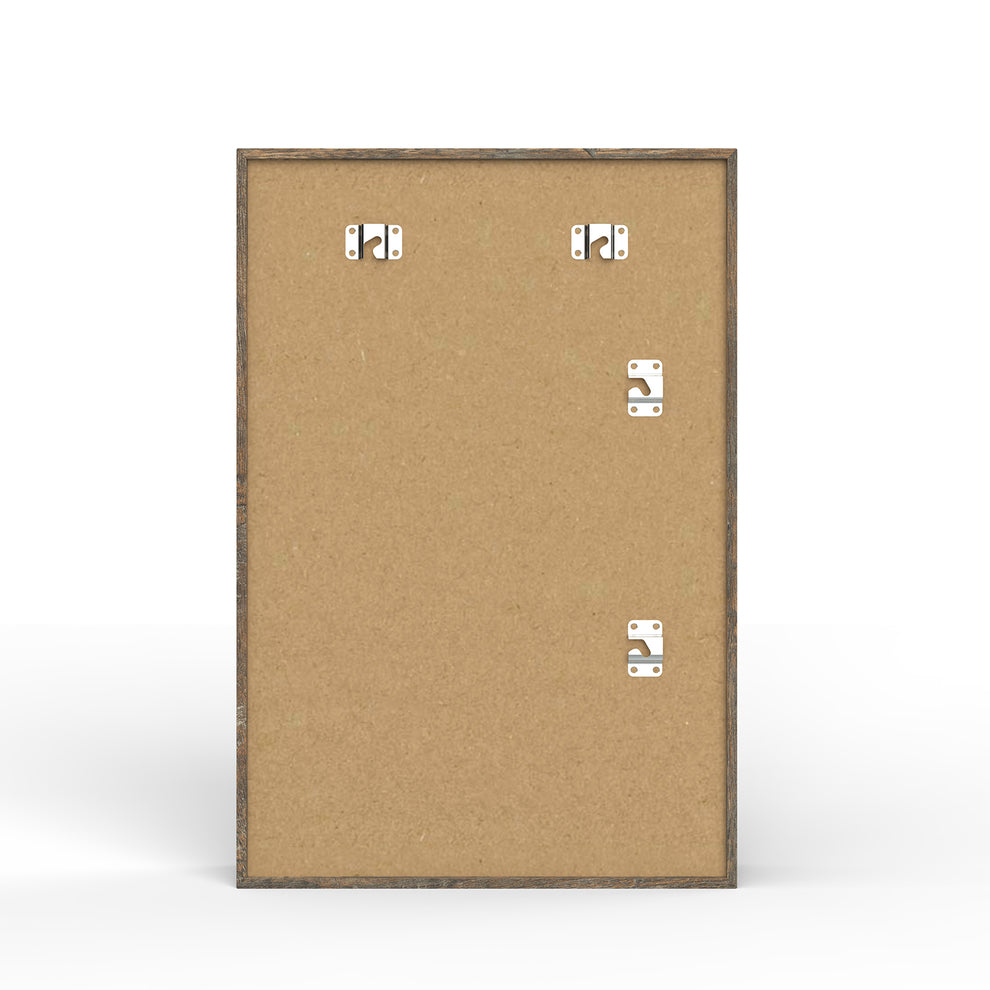 12" x 18" Brown Woodgrain MDF Wood Linen Backboard Shadow Box Frame ...