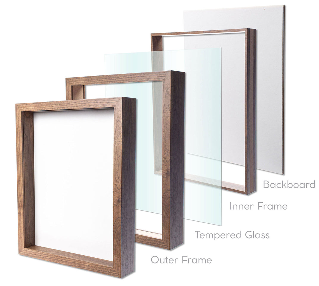 11" x 11” Natural Oak MDF Wood Shadow Box Frame – The Display Guys