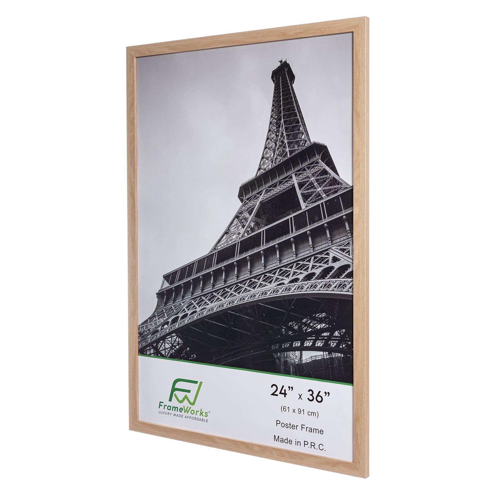 24 x 36 Natural Oak MDF Wood Multi Pack Back Loading Poster Frames The Display Guys