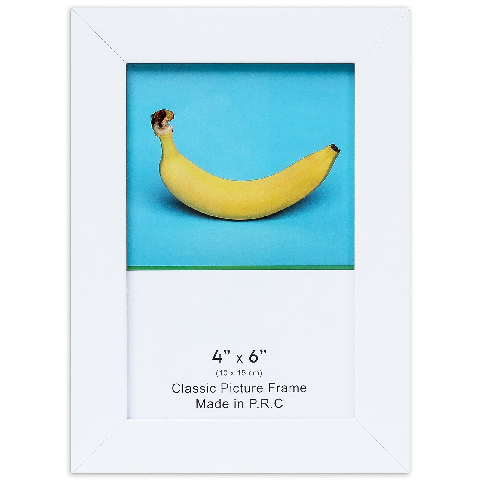 4" x 6” Classic White MDF Wood Picture Frame with Tempered Glass – The ...