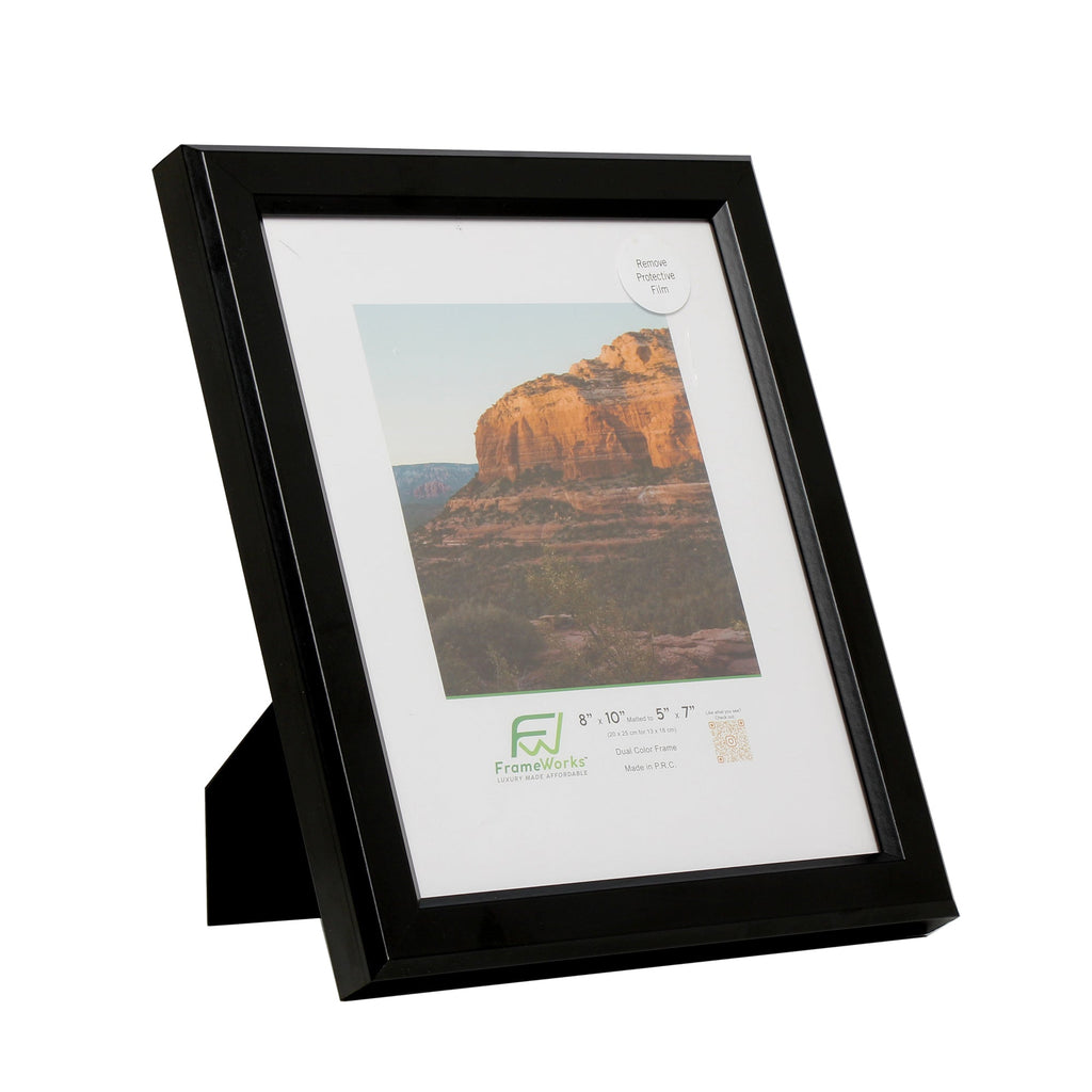 8" x 10" Black MDF Wood Multi-Pack Gunnabo Picture Frames, 5" x 7" Mat ...