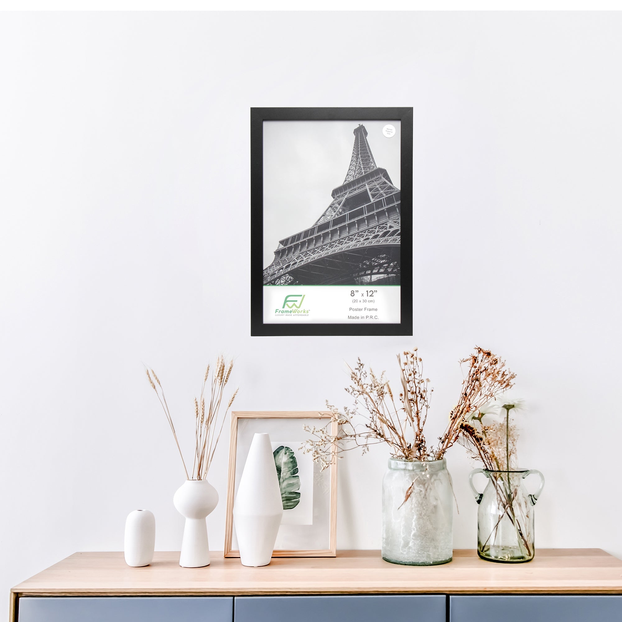 8" x 12" Black MDF Wood Multi-Pack Back-Loading Poster Frames – The ...